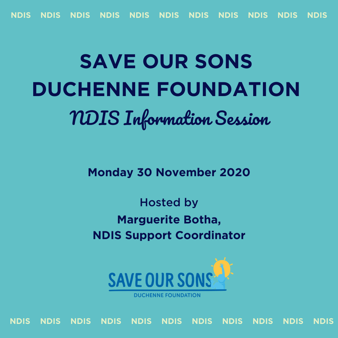 SOSDF NDIS Information Session – Save Our Sons Duchenne Foundation